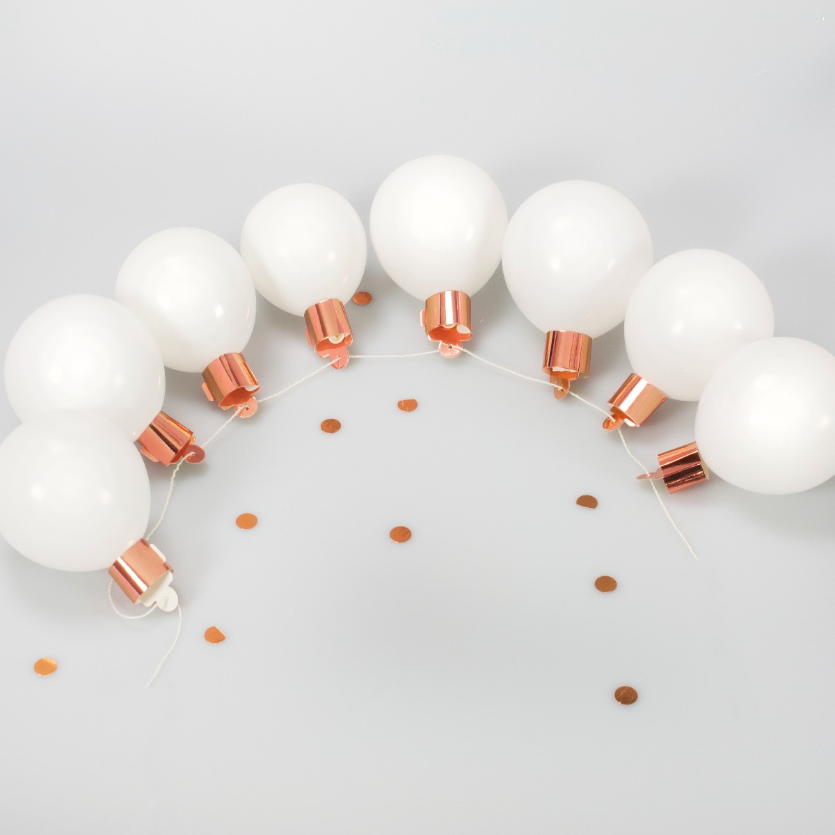 Rose Gold Light bulb Balloon Garland