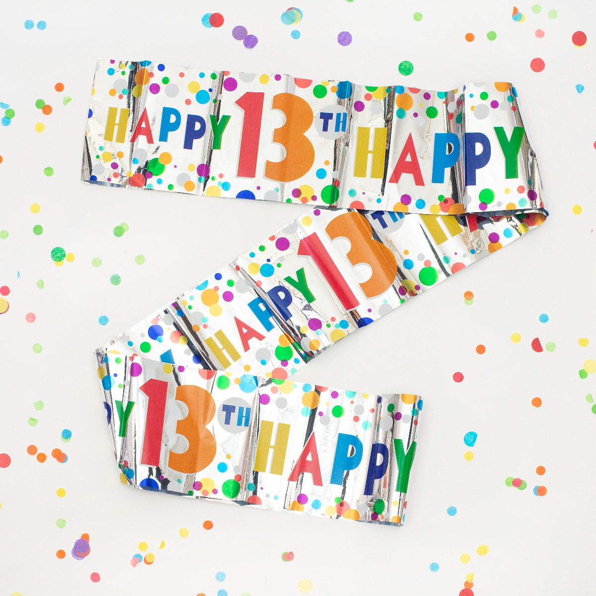 Pukka Party Happy 13th Birthday Foil Banner