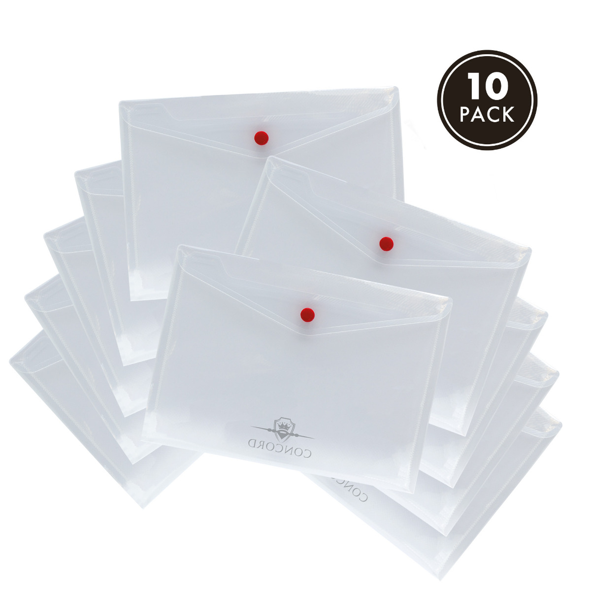 PP Clear A5 Stud Wallet Pack of 10 - Pukka Pads