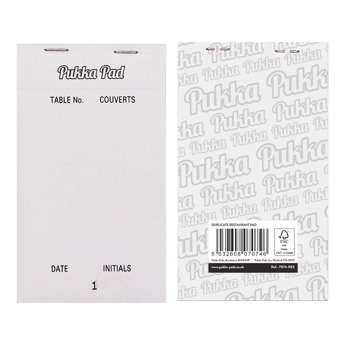 Duplicate Restaurant Pad 165 x 95mm PAD35 Pack of 5 -Pukka Pads