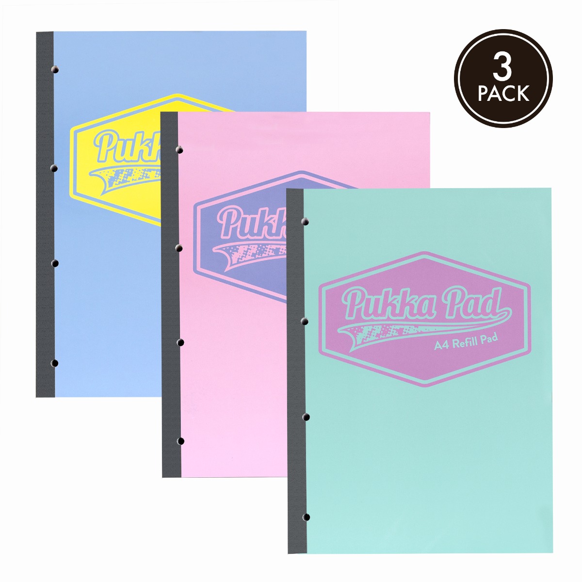 Pukka Pads Pastel Pink and Blue A4 Ringbinders - Pack of 10