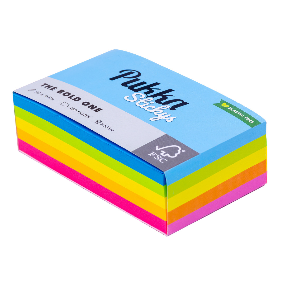 Pukka Pads Long Sticky Note Cube “The Bold One” 127mm x 76mm