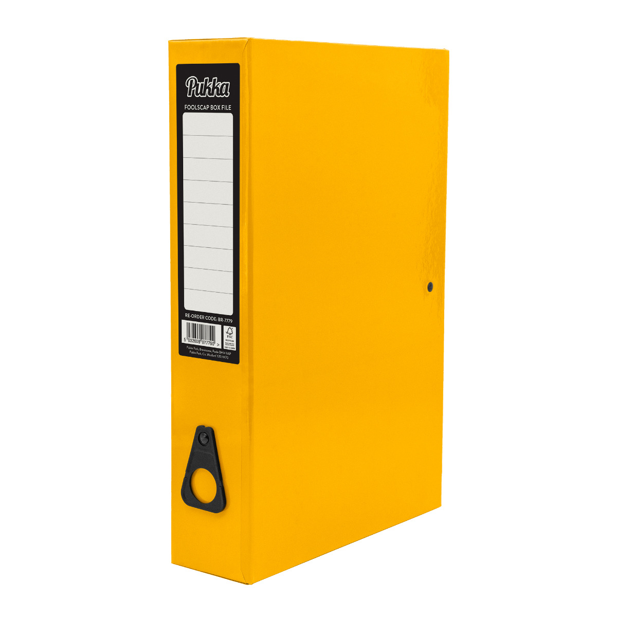 Brights Foolscap Box File in Yellow - Pukka Pads Brights Foolscap Box File in Yellow - Pukka Pads