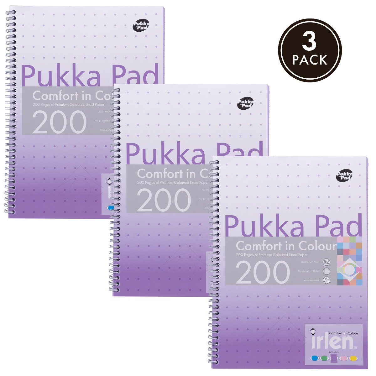 Pukka Pads Irlen A5 Jotta in Lavender - Pack of 3