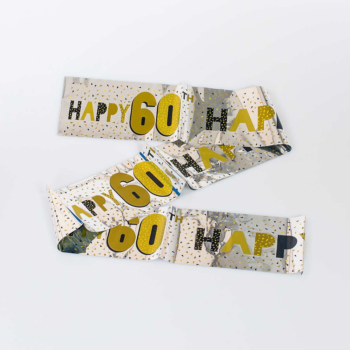 Happy 60th Birthday Foil Banner