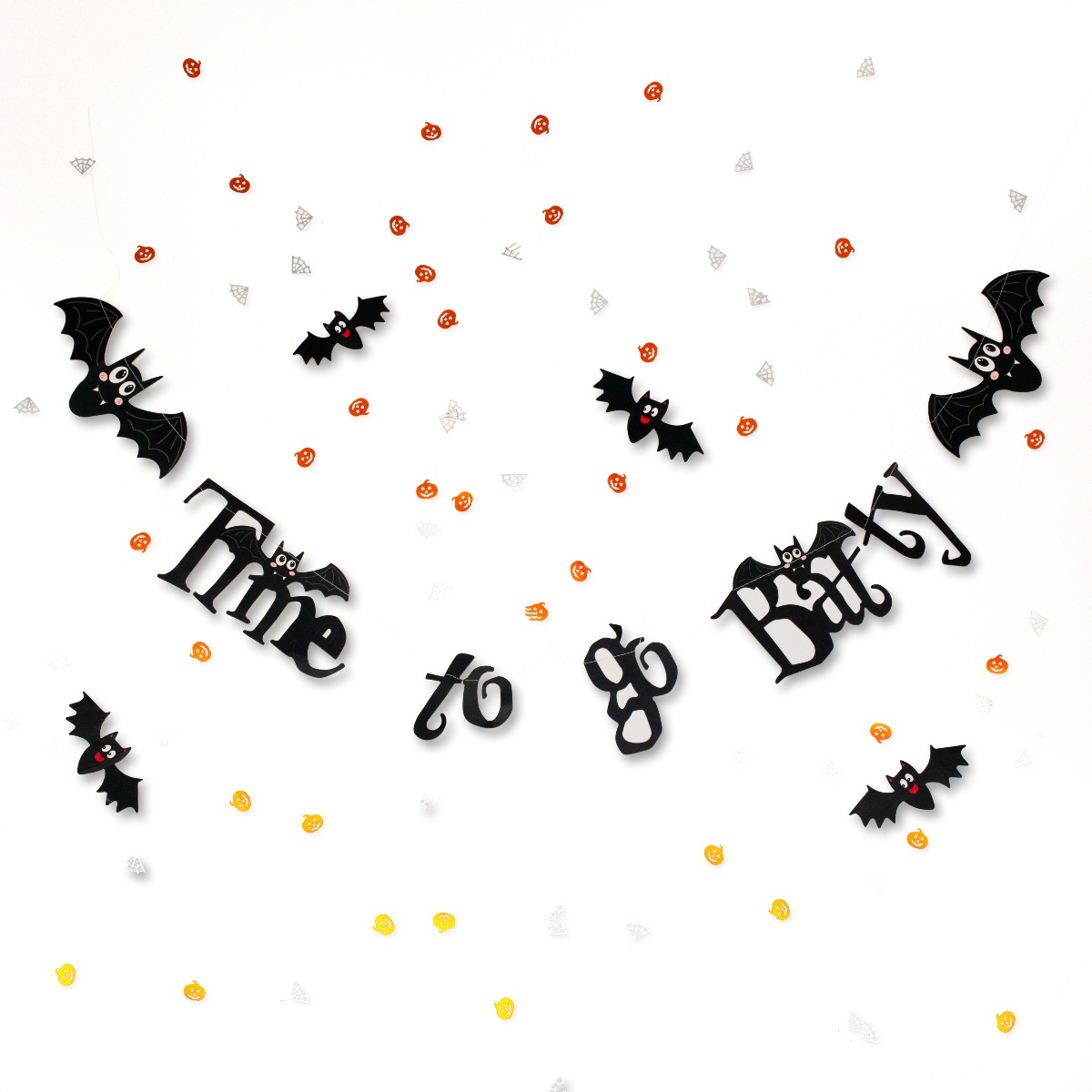 Time To Go Batty Halloween 2m Garland