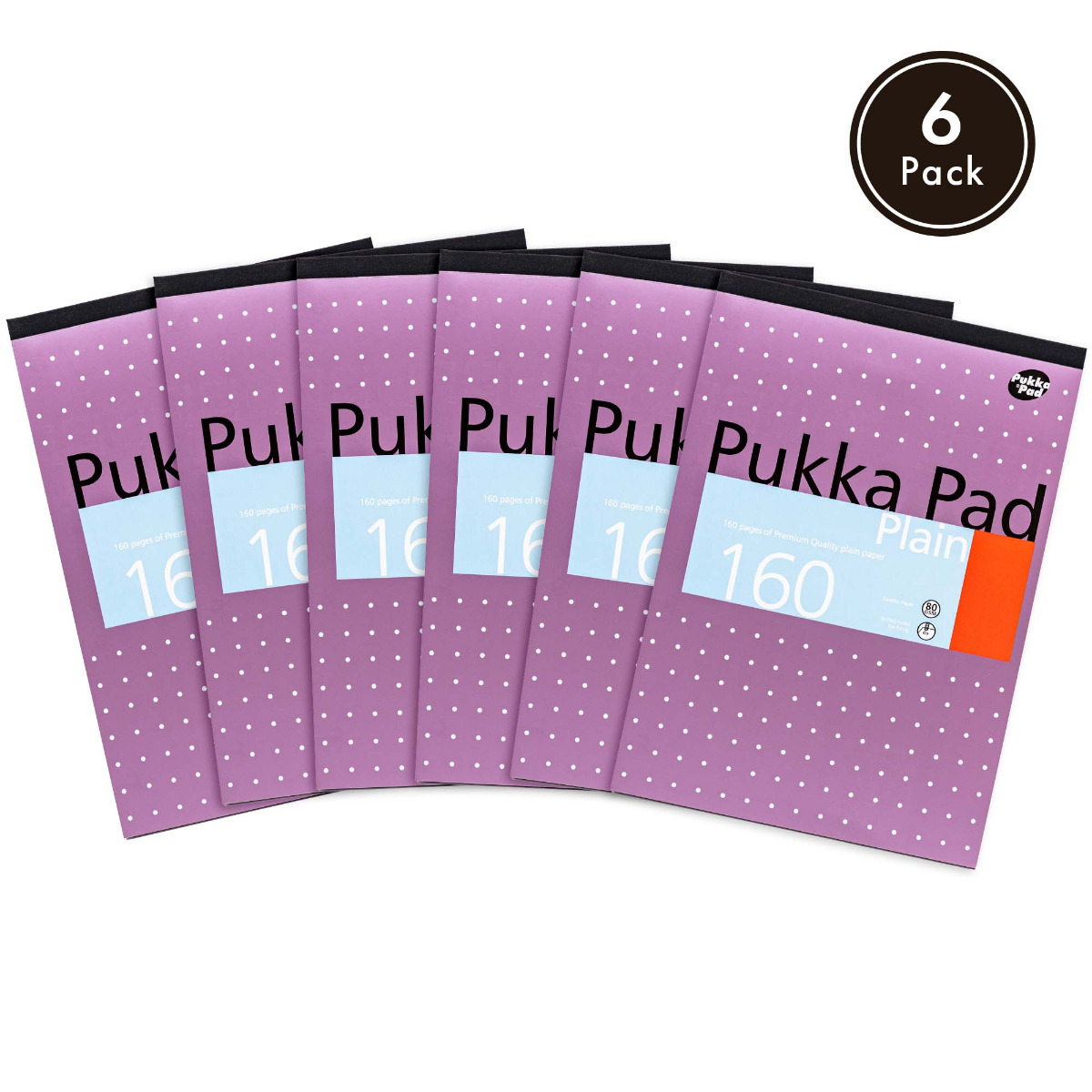 A4 Refill Pad with Plain Paper Pack of 6 - Pukka Pads