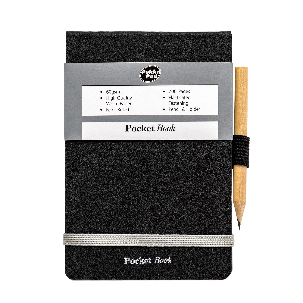 Pukka Pads A7 Black Pocket Book & Pencil - pack 6