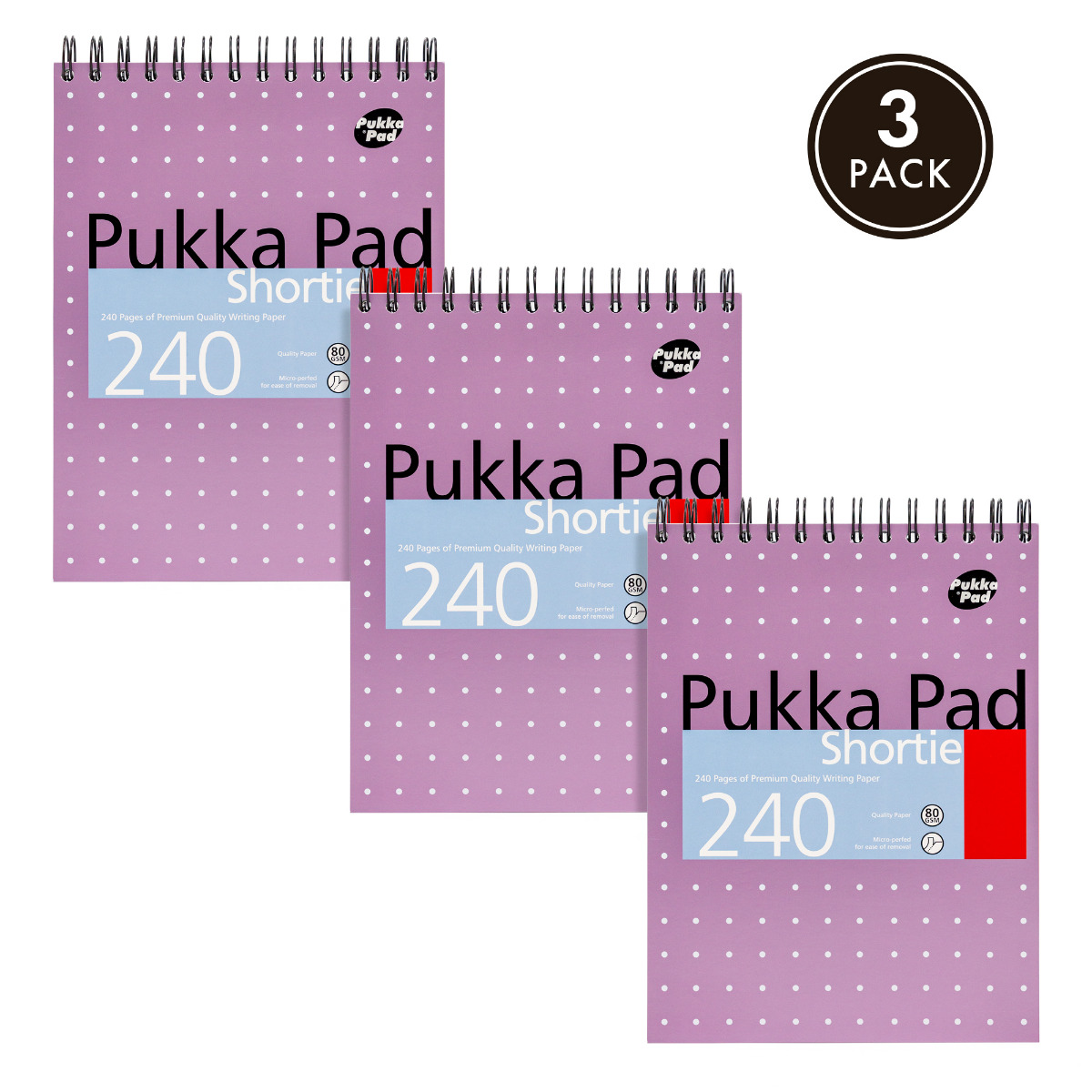 A6 Metallic Jotta Notepad Pack of 3 - Pukka Pads